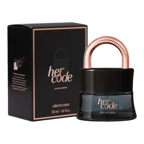 Her Code Eau De Parfum 50ml O Boticário - Perfume Feminino - Magazine Luiza