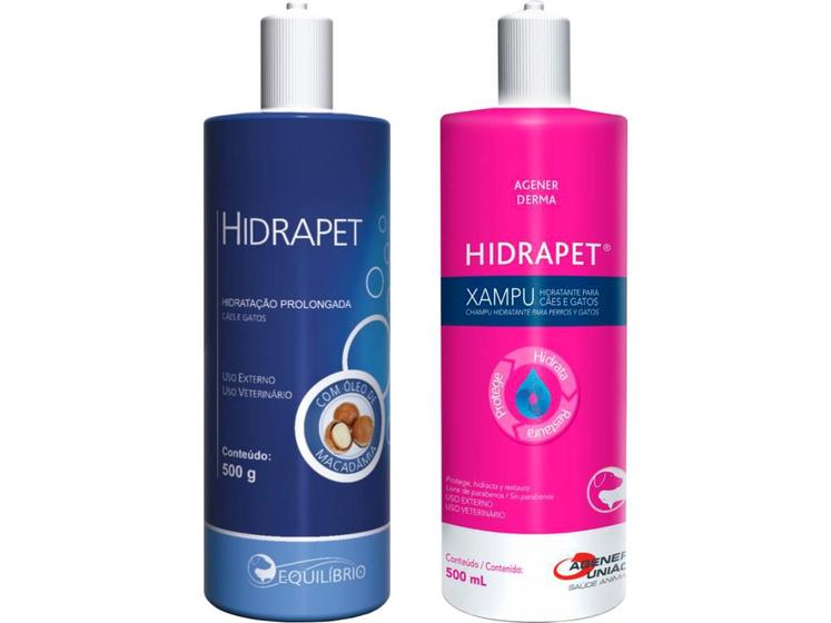 Hidrapet Creme 500g + Hidrapet Xampu 500ml - Agener - Outros Pet Shop ...