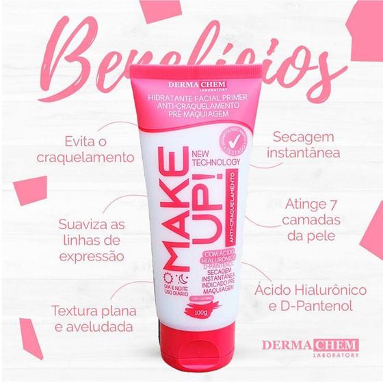 Hidratante Facial Primer Anticraquelamento Pré Maquiagem Make Up ...