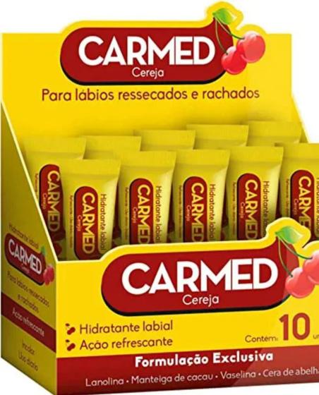 Hidratante Labial Carmed Sabor Cereja 10Gr - Cimed - Hidratante Labial - Magazine Luiza