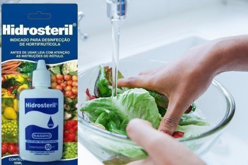 Hidrosteril Bactericida 50ml para hortifrutícola caixa c/50 unidades ...