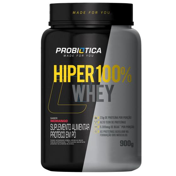 Hiper 100% Whey Protein 900g Probiotica - Probiótica - Massa Muscular ...