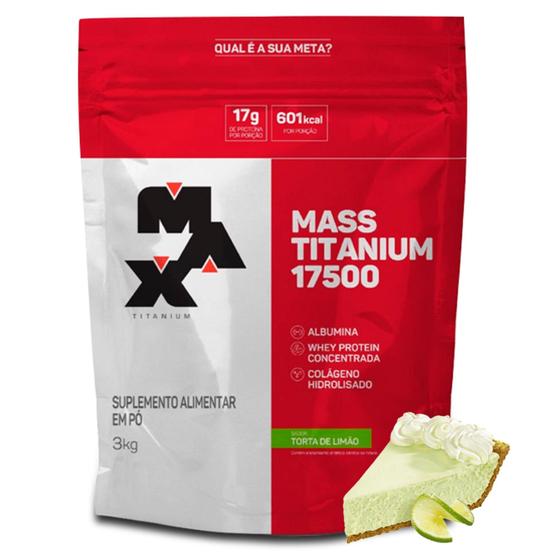 Hipercalórico 3kg Mass Titanium Max Titanium Sabor Torta de Limão ...