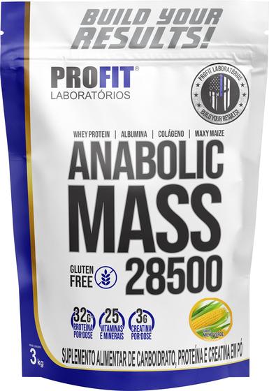 Hipercalórico Anabolic Mass 28500 - 3kg - Profit Labs - Hipercalórico / Massa - Magazine Luiza