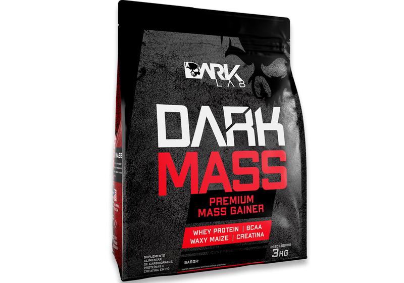 Hipercalórico Dark Mass 3kg Whey Protein Creatina Albumina Waxy Maize ...