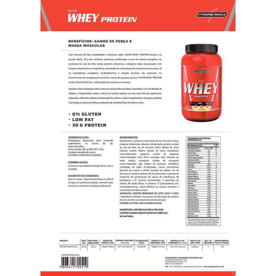 Hipercalorico Nutri Whey Pote 900g Integral Medica Baunilha - Kit de ...