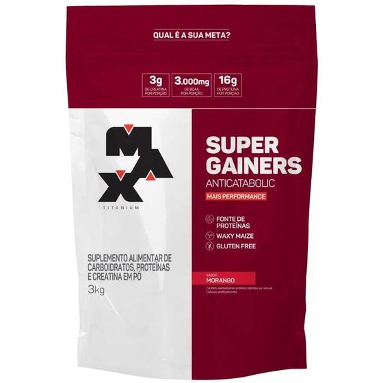 Hipercalóricos Super Gainers Refil 3Kg Max Titanium - Hipercalórico ...