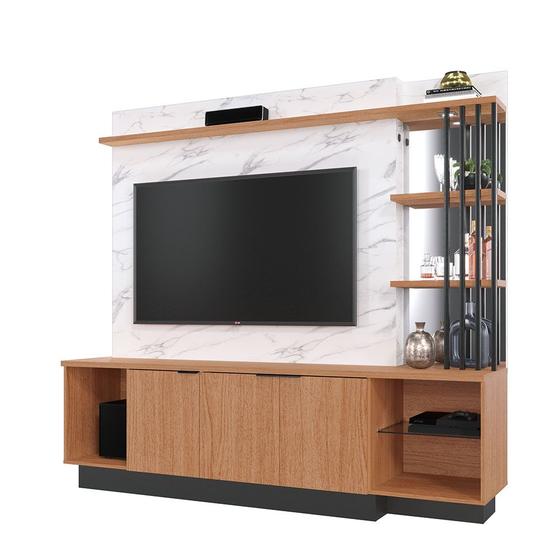 Home Maresias Colibri 65" Natura Real/Calacatta/Preto Fosco - Rack ...