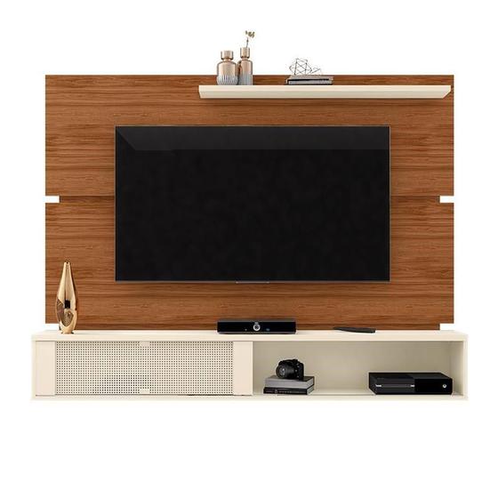 Home Suspenso Dom para TV até 75” Cinamomo Mel/Off White - PR Móveis - Painel para TV - Magazine ...