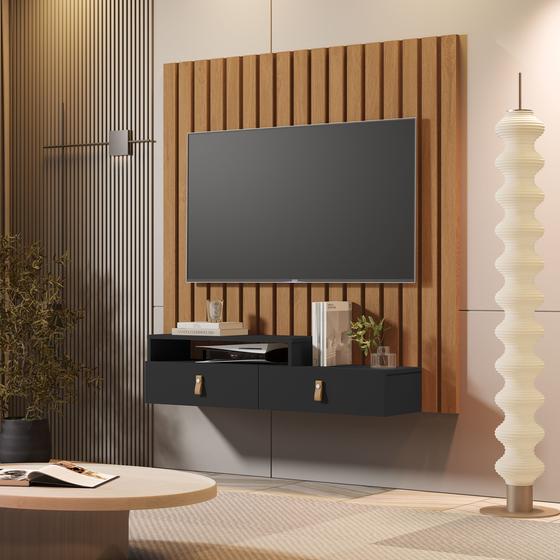 Home Suspenso Ripado Lion Rack e Painel 2 Gavetas para TV - Mega Facil ...