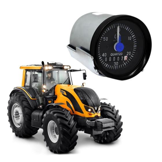 Horimetro Analógico Led Branco 52mm 12v 24v Aro Branco - TOP RELAY ...