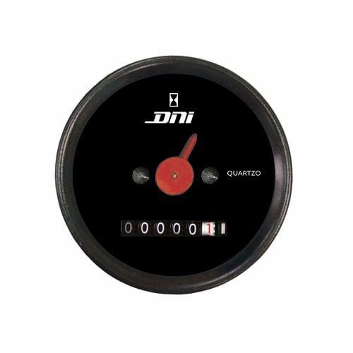 Horímetro Fundo Preto E Aro Preto Ponteiro Menor Com Iluminação 52mm ...