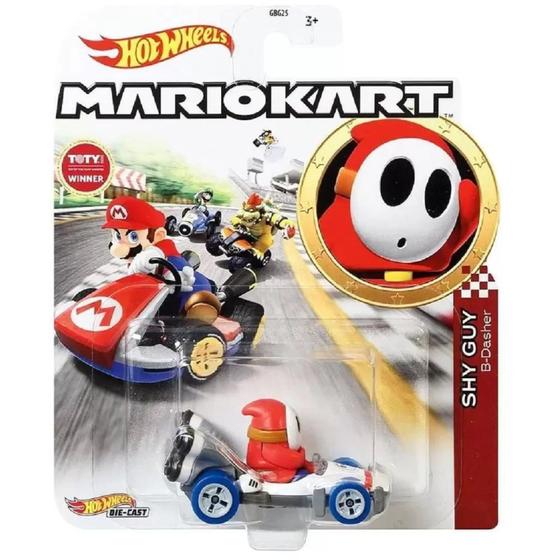 Hot Wheels Carrinho Mario Kart Shy Guy GBG25 - Mattel - Carrinho de ...