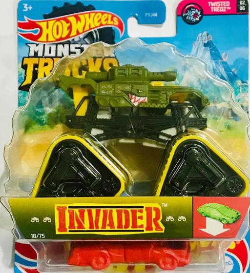 Hot Wheels Carrinho Monster Truck INVADER Fyj44 - Mattel - Carrinho de ...