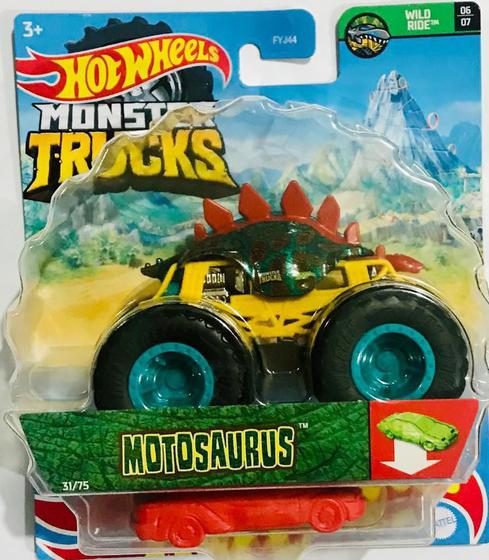 Hot Wheels Carrinho Monster Truck MOTO SAURUS Fyj44 - Mattel - Carrinho ...