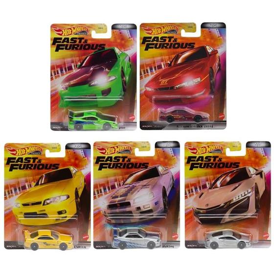 Hot Wheels Fast & Furious Kit c/5 Velozes e Furiosos - DMC55 - Mattel ...