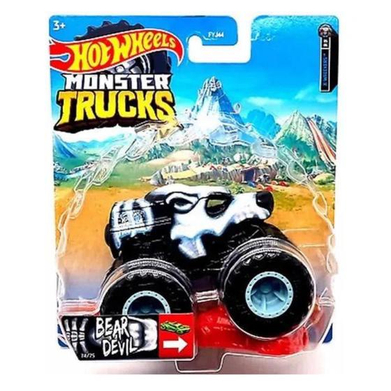 Hot Wheels Monster Trucks 1:64 Bear Devil FYJ44 - Mattel - Carrinho de ...