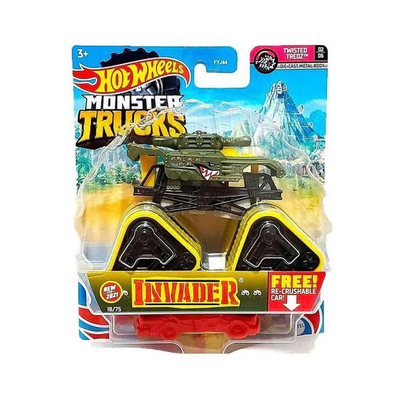 Hot Wheels Monster Trucks Invader- Mattel - Carrinho de Brinquedo ...