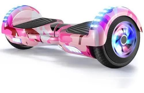 Hoverboard Skate Elétrico 6.5 Rosa Camuflado Led Bluetooth - 6'5 ...