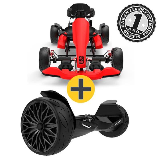 Hoverkart Pro Drop Vermelho + Hoverboard Drop Pro Preto - Hoverboard - Magazine Luiza