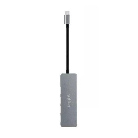 Hub Entrada Tipo C Saída USB 3.0 3 Portas e HDMI 4k Bright - Hub ...