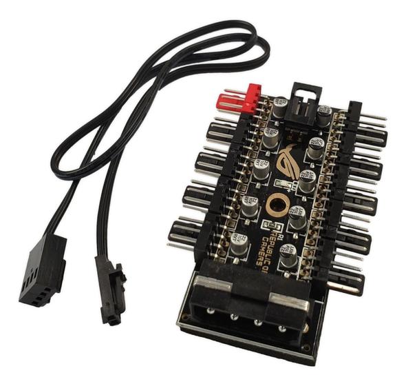 Hub Multi Fans Até 10 Cooler 3 E 4 Pinos Controle Pwm Molex - abl ...