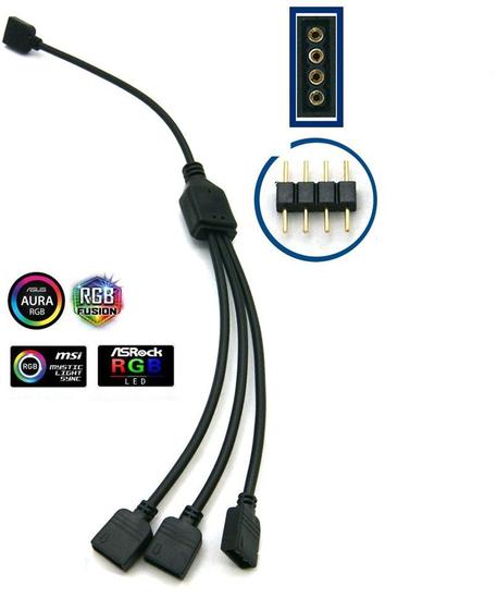 Hub RGB Splitter Placa Mãe 12V - COXO TECHNOLOGY CO. - Equipamento de ...