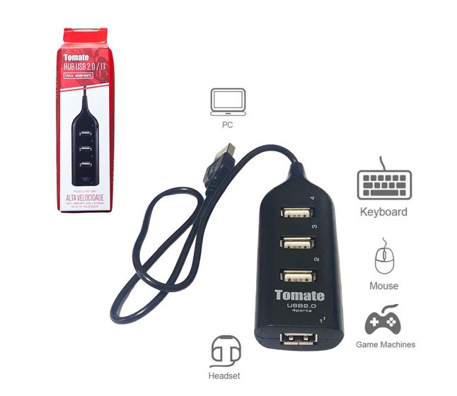 Hub USB 2.0 Tomate Extensor Régua USB Notebook/Computador 480MB ...