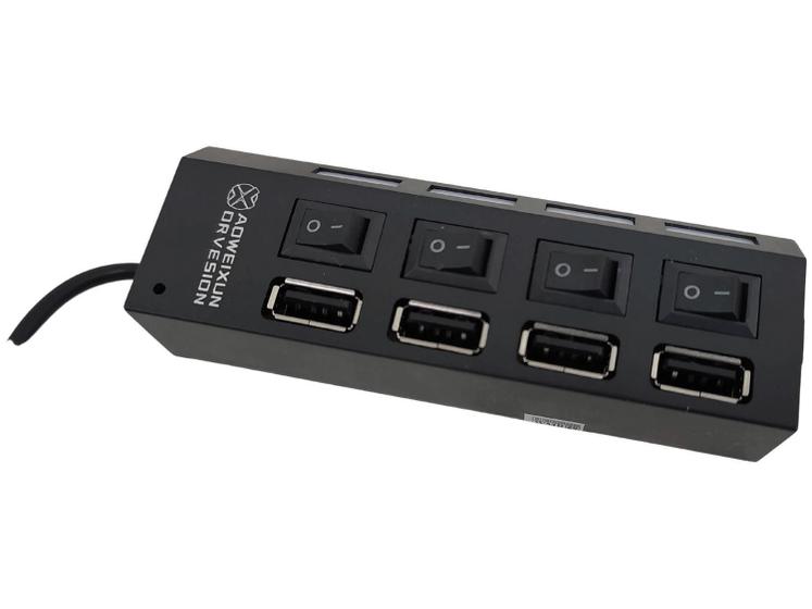 Hub Usb 4 Portas Usb 2.0 Led Indicador Tv Pendrive Mouse - Aoweixun ...