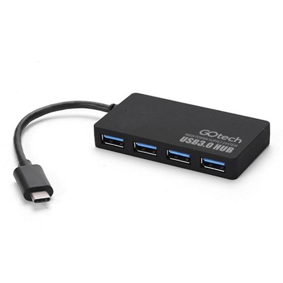 Hub Usb Tipo C 3.0 Go Tech H4x3az 4 Portas Usb - Gotech - Hub ...