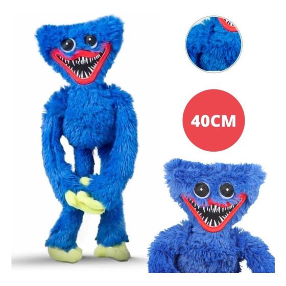 Huggy Wuggy Boneco Azul Pelucia Playtime Pop Time No Brasil ...