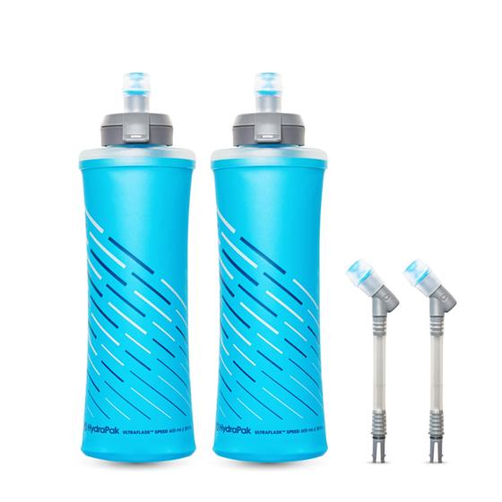 Hydrapak UltraFlask Speed 600ml (2 Unidades) - Garrafa de Água Dobrável para Corrida e Trilha ...