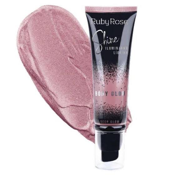 Iluminador Corporal Shine Ruby Rose 4 Tons - Pele Iluminada - Iluminador Facial - Magazine Luiza