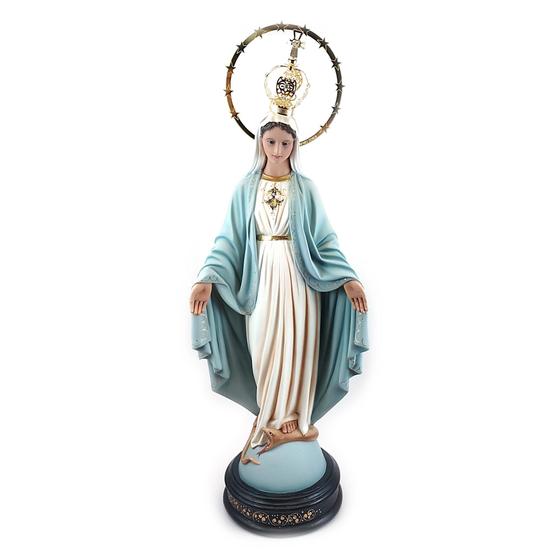 Imagem Nossa Senhora das Graças Manto Azul Claro Aureola 12 Estrelas e ...