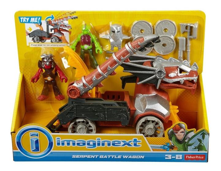 Imaginext Veiculo Serpente Catapulta Medieval Fisher Raro - Mattel ...