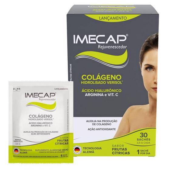 Imecap Colágeno Hidrolisado Rejuvenescedor 30 Sachês De 3,5G - Divcom ...