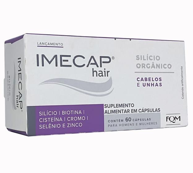 Imecap Hair Cabelos e Unhas Silicio Organico e Biotina 60cps - Biotina ...