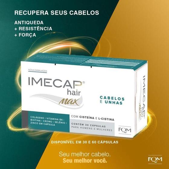 Imecap Hair Max 60 Cápsulas - Nutricosméticos - Magazine Luiza