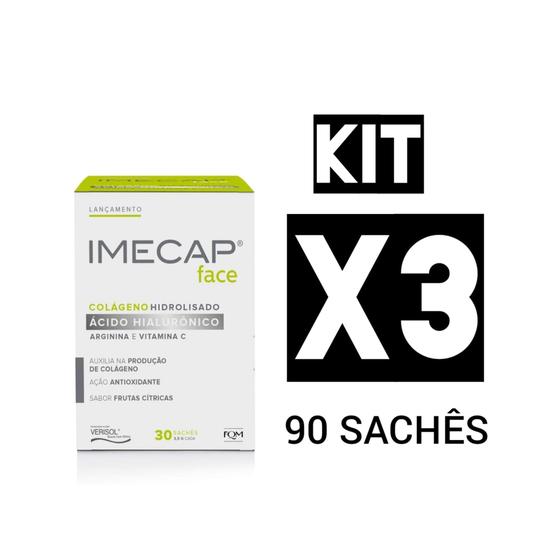 Imecap Rejuvenescedor Colágeno Hidrolisado Kit Com 3 Caixas Com 30 ...