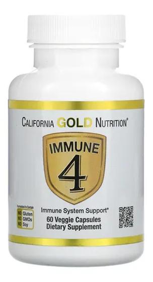 Immune 4 Vitamina C, D3, Zinco E Selênio 60cps Califórnia Gold ...