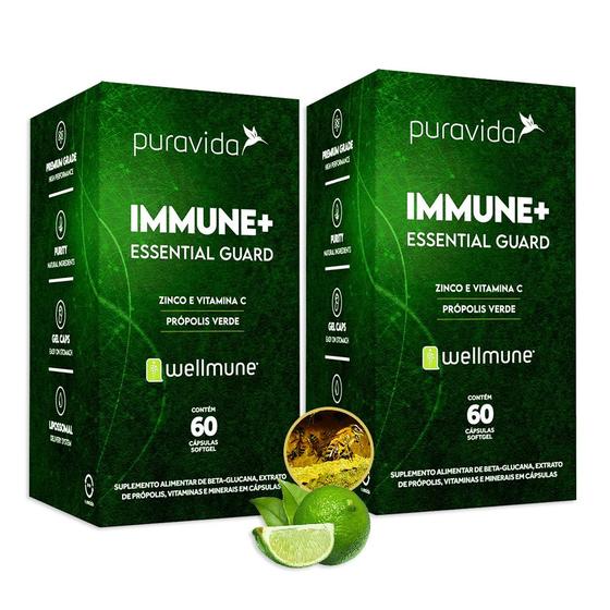Immune Puravida Essencial Guard Wellmune 60 Cápsulas - 2 Un ...