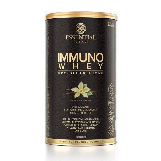 Immuno Whey Pro Glutathione Lata - Sabor: Baunilha (375g). - Essential ...
