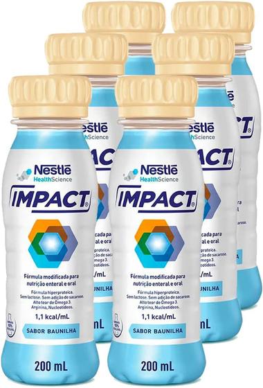 Impact 200 ml baunilha (kit c/06) - nestlé - NESTLE - Complemento Alimentar Adulto - Magazine Luiza