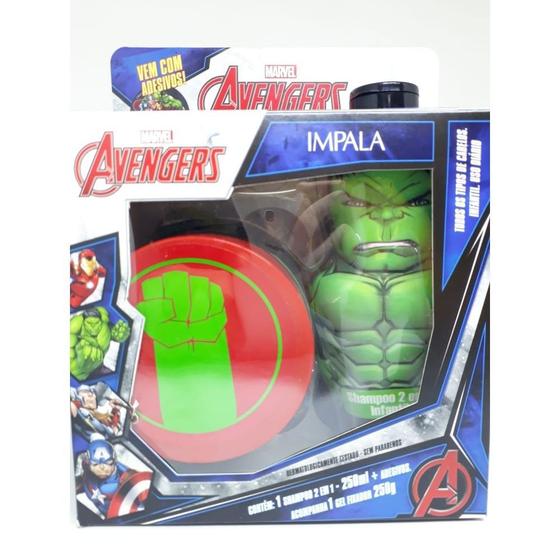 Impala Kit Kit Avengers Hulk Shampoo 2 Em 1 250ml + Gel 250g - Shampoo ...