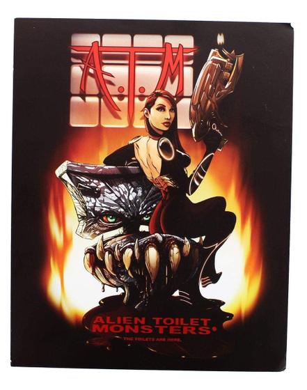 Impressão artística Nerd Block A.T.M Alien Toilet Monsters 20x25cm ...