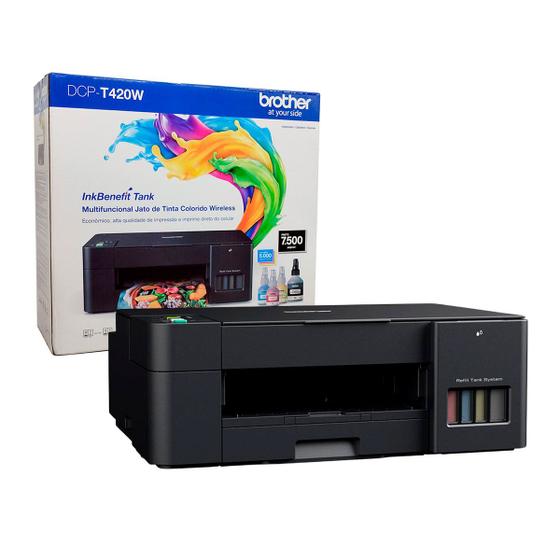 Impressora Multifuncional Brother DCP-T420W, Tanque de Tinta, Colorida ...