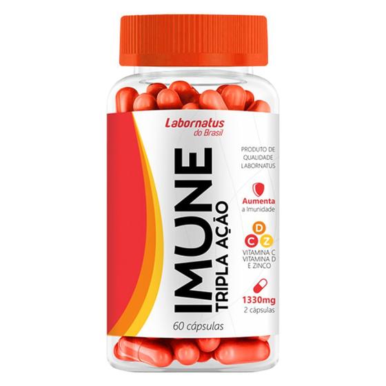 Imune Tripla Ação Fonte De Vitamina C D Zinco 60 Cápsulas labornatus ...
