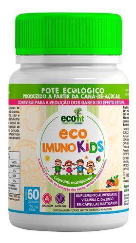 Imuno KIDS - Vitamina C, D + Zinco - 60 cápsulas - Ecovit ...