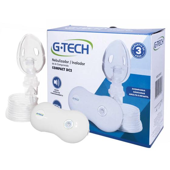 Inalador nebulizador de ar compact dc2 g-tech - Inalador / Nebulizador ...