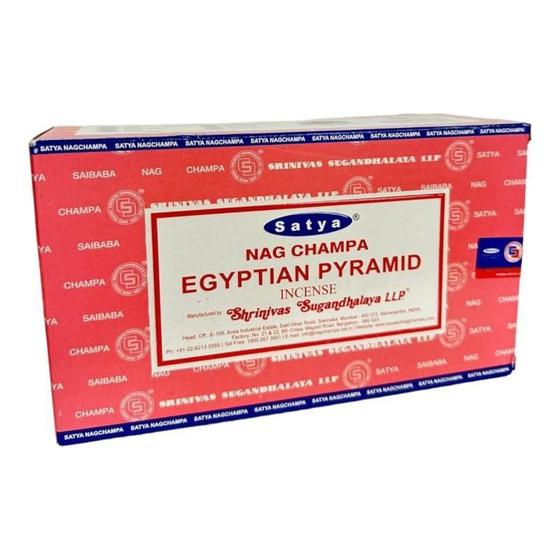 Incenso Egyptian Pyramid Satya - P e Harmonia (12 Caixas) - Lua Mística ...